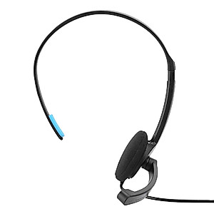 Call Center Headset, 3.5mm 360 Degree Rotating Earmuffs Retractable Headband MIC Service Call Center Headphone for Computers Phones Desktops PC Tablet Office Home