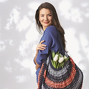 Bernat Handicrafter Cotton Solids Yarn, 1.75 oz, Gauge 4 Medium, 100% Cotton, Indigo