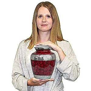 Trupoint Memorials Cremation Urns for Adult - Handcrafted Cremation Urn, Large Burial Urns for Ashes Adult Male - Urns for Human Ashes Adult Female, Funeral Decorative Urns - Up to 200 LBS