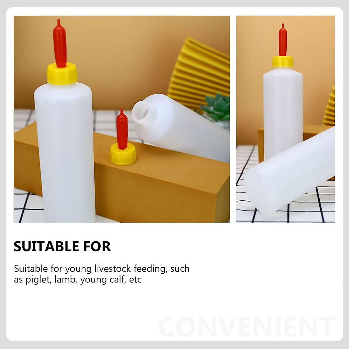 10Sets Goat Feeder Goat Bottles for Feeding Baby Goats 400ML Feeding Bottles Lamb Bottles Plastic Bottles Milk Feeder Bottles for Farm