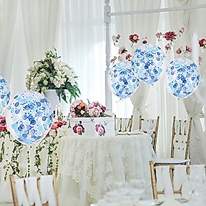 TecUnite 1 Inch Tissue Paper Confetti White Blue Table Confetti for Boys Baby Shower Birthday Decoration, 1.76 oz