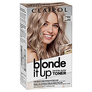 Clairol Blonde It Up Crystal Glow Toners Demi-Permanent Hair Dye, Luminous Pearl Hair Color, Pack of 1