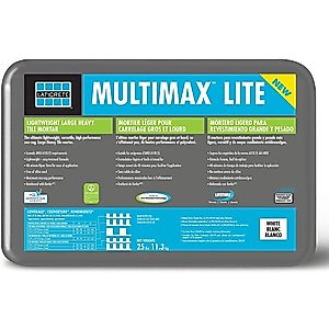 LATICRETE MULTIMAX LITE One-Step, Polymer Fortified, Large & Heavy Tile Mortar 25 Lb. White
