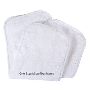 KaWaii Baby Reusable Cloth Diaper Bundle- 4 Printed Snap+8 Premium 5-Layer Diaper Inserts One Size Adjustable Newborn to Potty Trained Toddler, Lazy Fox