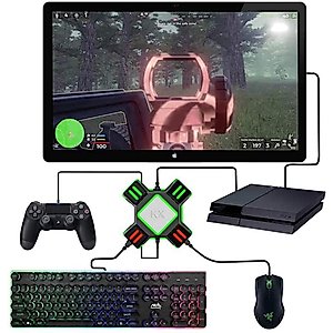 DOHO Mouse Keyboard Game Controller Adapter for Nintendo SwitchPS4PS4 ProPS4 SlimXBOXPS3PS3 Slim Keyboard Adapter. Perfect for Games Like FPS, TPS, RPG and RTS, etc