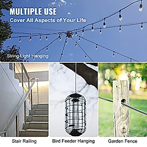 Mophorn Stainless Steel Cable Railing 1/8"x 1000ft, Wire Rope 316 Marine Grade, Braided Aircraft Cable 1x19 Strands Construction for Deck,Rail,Balusters,Stair,Handrail,Porch,Fence