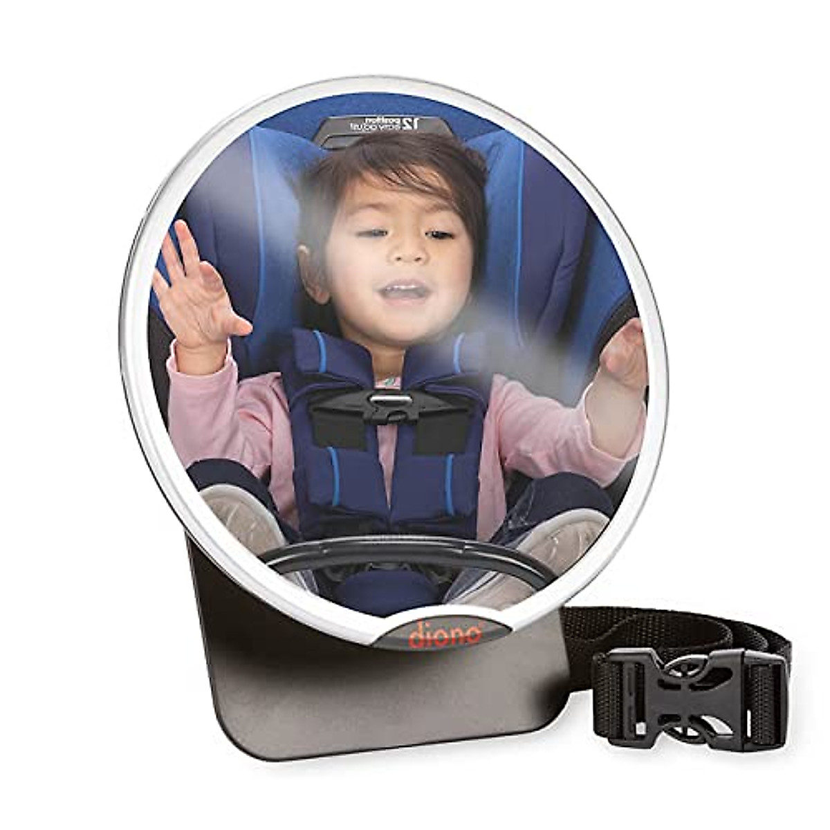Diono Baby Car Mirror 4 Pack, Includes Safety Car Seat Mirror for Rear Facing Infant & See Me Too Rear View Baby Mirror Both Fully Adjustable with Wide Crystal Clear View, Shatterproof,
