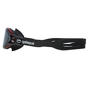 Splaqua Swim Goggles for Men and Women - Adjustable Straps, Silicone Eye Seal, UV Protection and Anti Fog Lenses Swimming Goggle - Red and Black