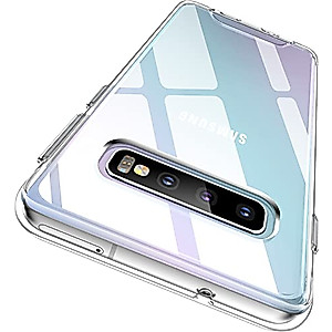 Rayboen Case for Samsung Galaxy S10 Plus (Not for S10), Crystal Clear Non-Slip Anti-Yellowing Shockproof Protective Phone Case, Hard PC Back & Soft TPU Frame Slim Cover for Galaxy S10+ Plus