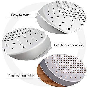 DOITOOL Pizza Baking Tray Pie Pan Pizza Pan Pizza Dish for Oven Aluminum Alloy Round Oven Pizza Tray Pizza Pan Baking Tray Bakeware for Home Restaurant Kitchen 6inch Griddle Pan