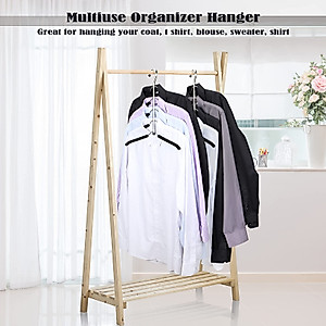 Hangers Space Saving Clothes Hanger 4 Packs Swing Arm Non Slip Padded Coat Hanger 5 Layers Heavy Duty Stainless Steel Sweater Shirt Hanger Closet Storage Organizer