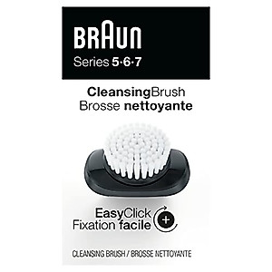Braun EasyClick Cleansing Brush Attachment for Series 5, 6 and 7 Electric Razors, Compatible with Electric Shavers 5018s, 5020s, 6075cc, 7071cc, 7075cc, 7085cc, 7020s, 5050cs, 6020s, 6072cc, 7027cs