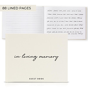 ZICOTO Beautiful Linen Funeral Guest Book for The Celebration of Life - The Perfect in Loving Memory Book with Ample Space to Sign in for Guests - Premium Craftsmanship for Honoring Loved Ones