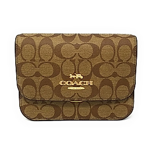 Coach Women's Mini Brynn Crossbody Bag (Signature Canvas - Khaki - Chalk)