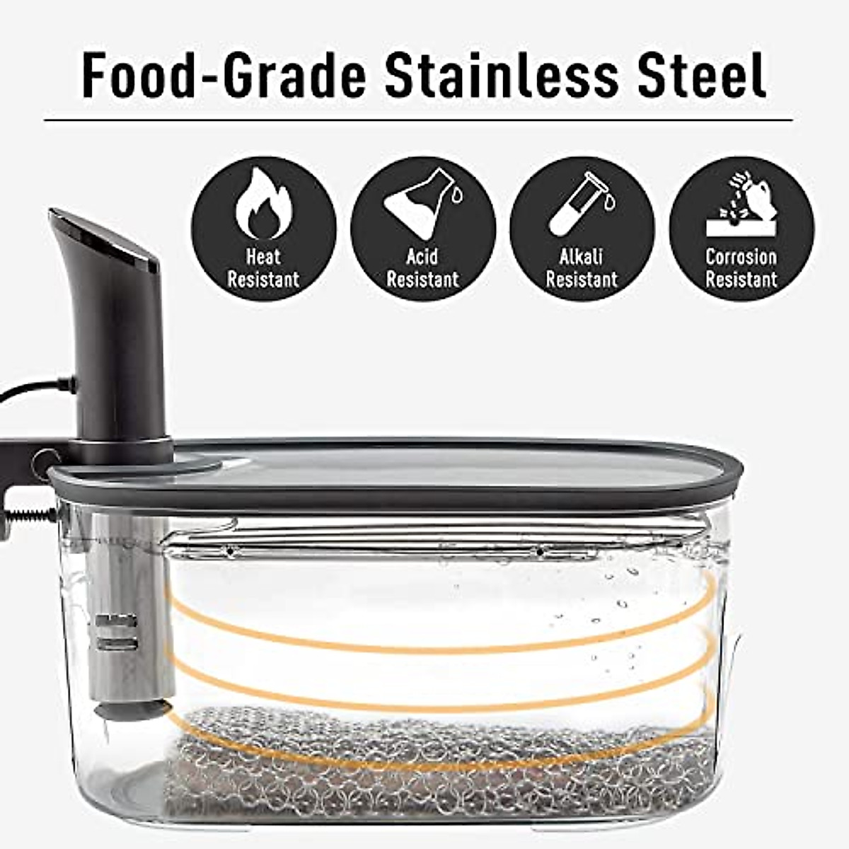 Sous Vide Weights，Stainless Steel Sinker Weights, Food Grade Sous Vide Mesh, Keeping Food Submerged, Evenly Cook Food Sous Vide Cooking Accessory Perfect for Safe Cooking