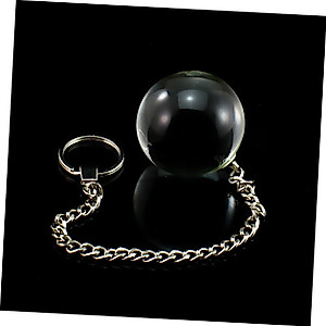 BESPORTBLE Hypnotic Crystal Ball Clear Spiritual Ball Multi-use Crystal Ball Hanging Adorn Spiritual Gemstone Swinging Pendulum Chain Decor Stainless Steel Health Supplies Hypnosis