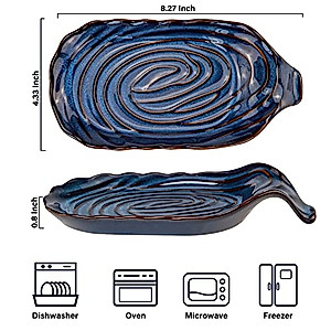 Eisinly Vintage Blue Ceramic Spoon Rest - Elegant & Practical