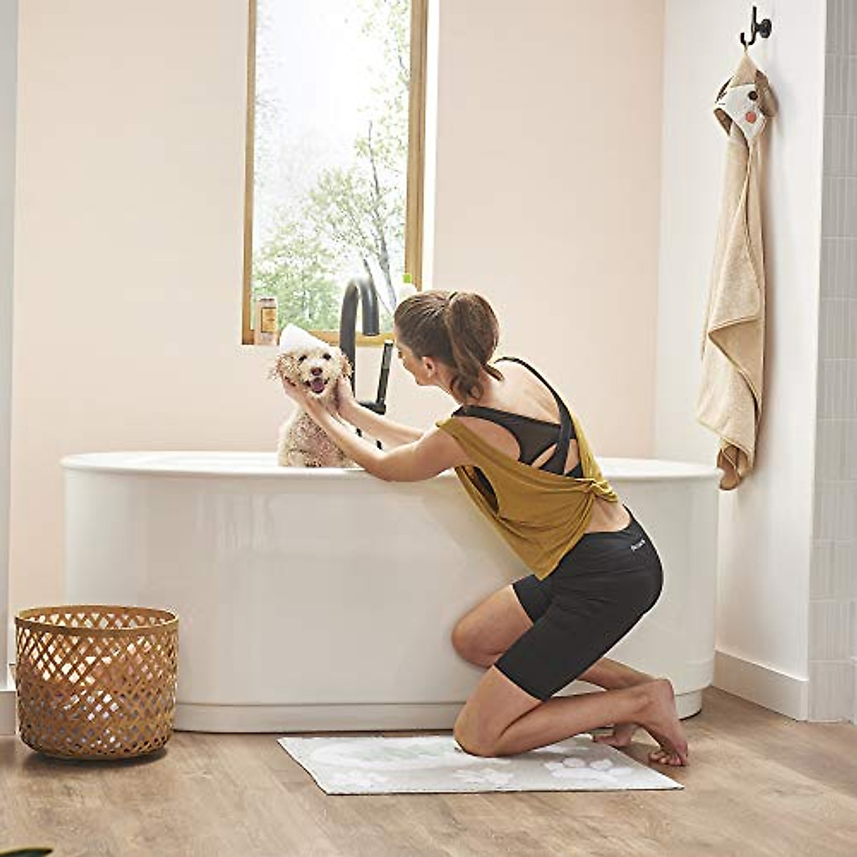 American Standard T064951.243 Contemporary Round Freestanding Tub Filler for Flash Rough-in Valve, Matte Black