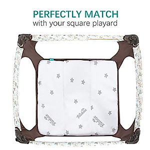 Trifold Square Playard/Playpen Mattress Topper & Square Waterproof Play Yard Mattress Cover，Arrow Print