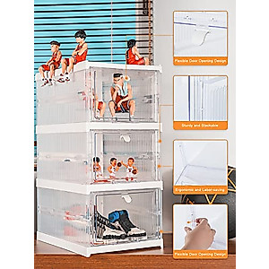 GOJUSO Folding Storage Organizer Box for Hats Baseball Caps Organizer 3-Tier Shoe Rack Hat Rack