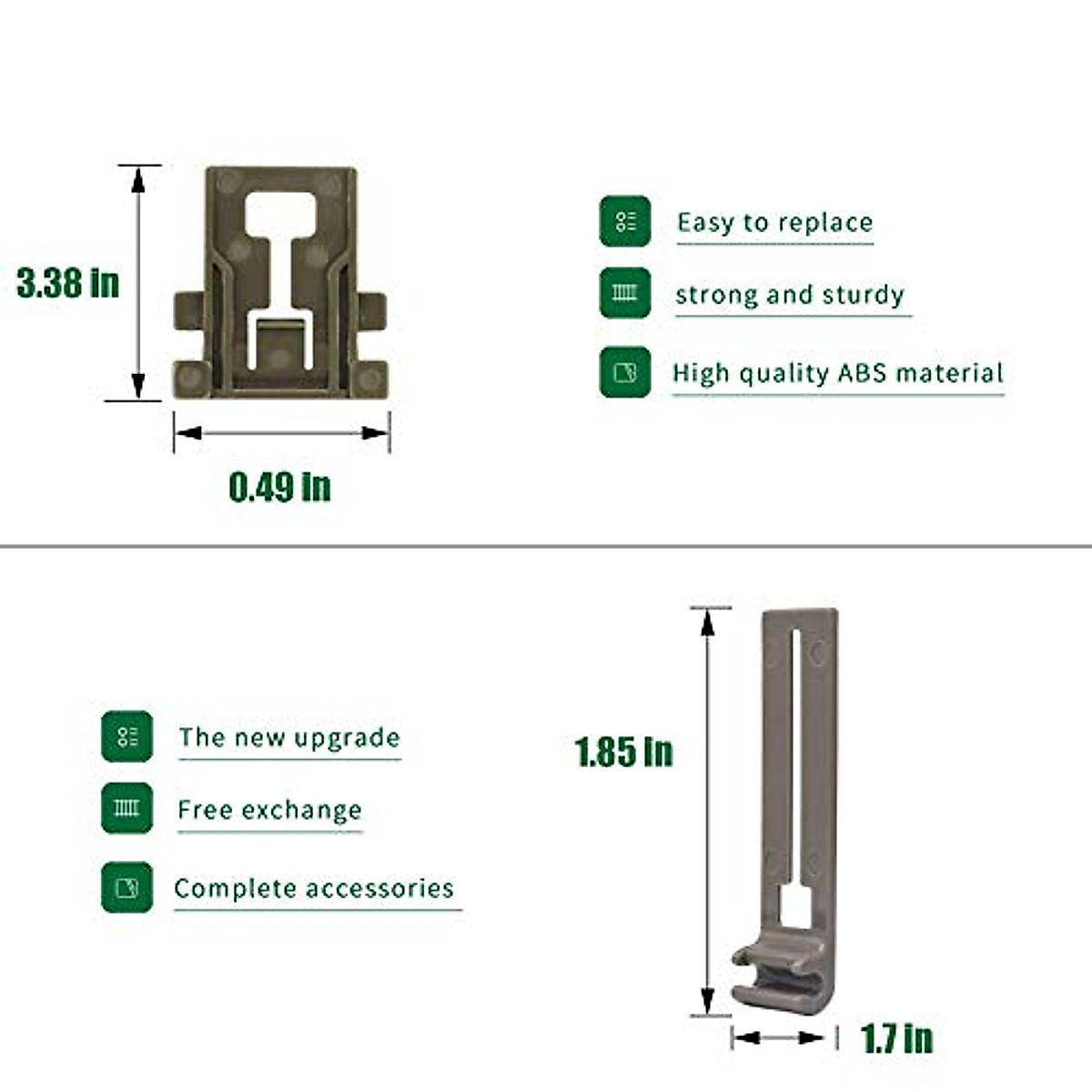 UPGRADED W10350376(2) W10195840(2) W10195839(2) Dishwasher part (6 Packs),W/ 0.9 In Diameter Wheel, Dishwasher Parts Upper Rack for Kitchenaid Whirlpool Maytag Kenmore W10350374 W10195840