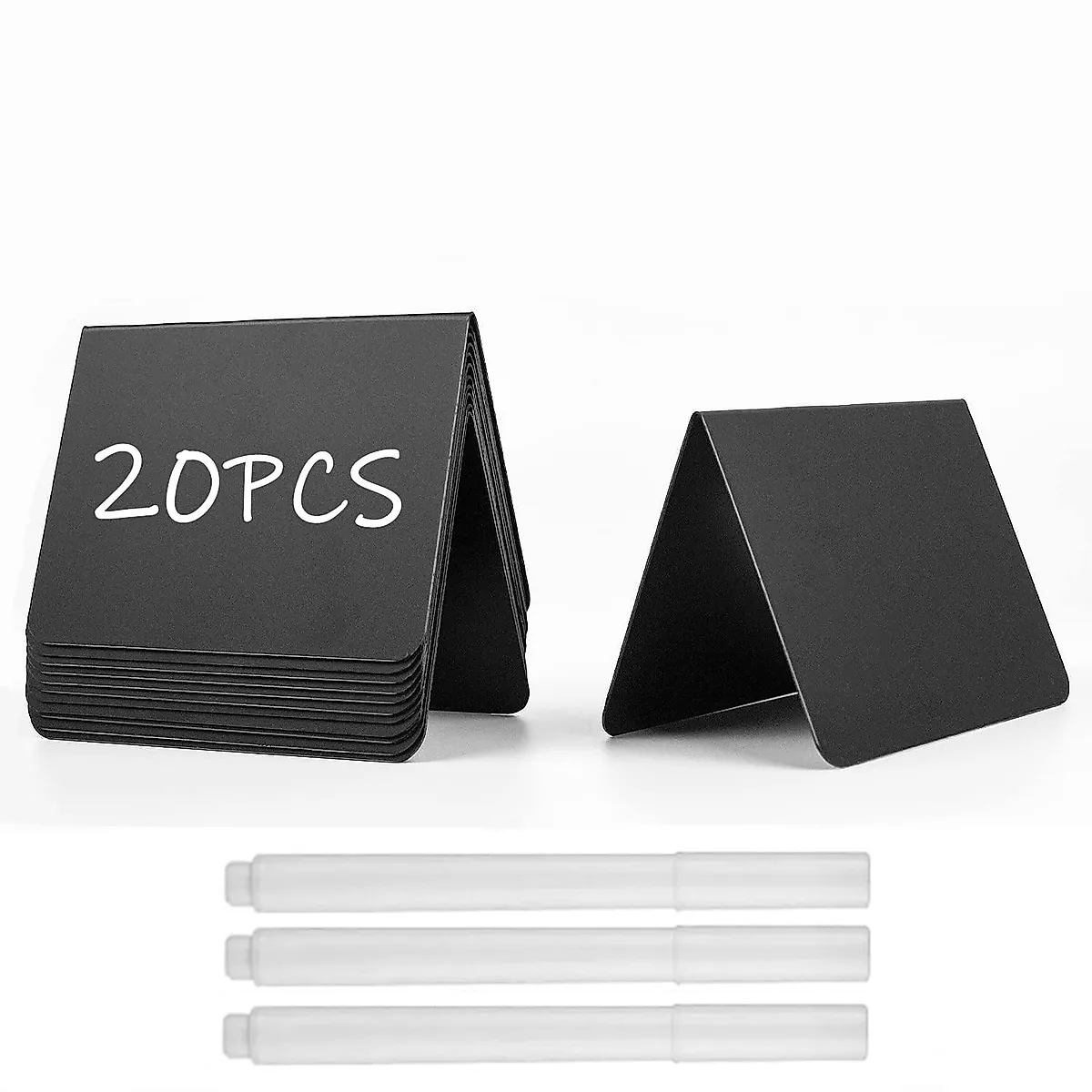 Mini Chalkboard Tabletop Signs Standing Blackboard Message Board for Table Buffet Display Party Wedding (V-20)
