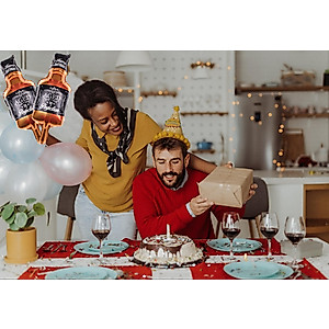 10PCS Mini Whisky Bottle Balloons Foil Aluminum Birthday Balloon Party Decorations Bridal Shower for Woman Man Party Supplies