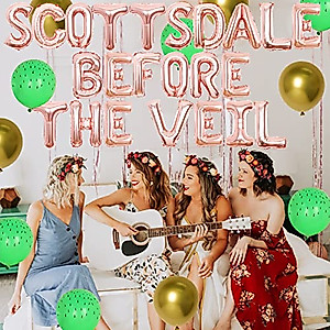 Scottsdale Bachelorette Party Decorations - Scottsdale Before the Veil Balloon Bride to Be Sash Cactus Diamond Ring Foil Balloons for Women Miss to Mrs, Bridal Shower Decorations