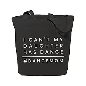 GXVUIS Dance Mom Canvas Tote Bag for Women Minimalism Letters Graphic Reusable Grocery Shoulder Shopping Bags Funny Gifts Black