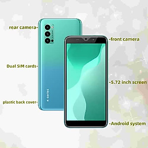 aderroo 1GB RAM 8GB ROM，X11 Android Smartphone, 5.72-inch IPS Full-Screen，Front and Rear Cameras，Only Supports Dual SIM Card Frequency Band of 3GWCDMA：850/2100MHZ，Unlocked Cell Phone（Black）