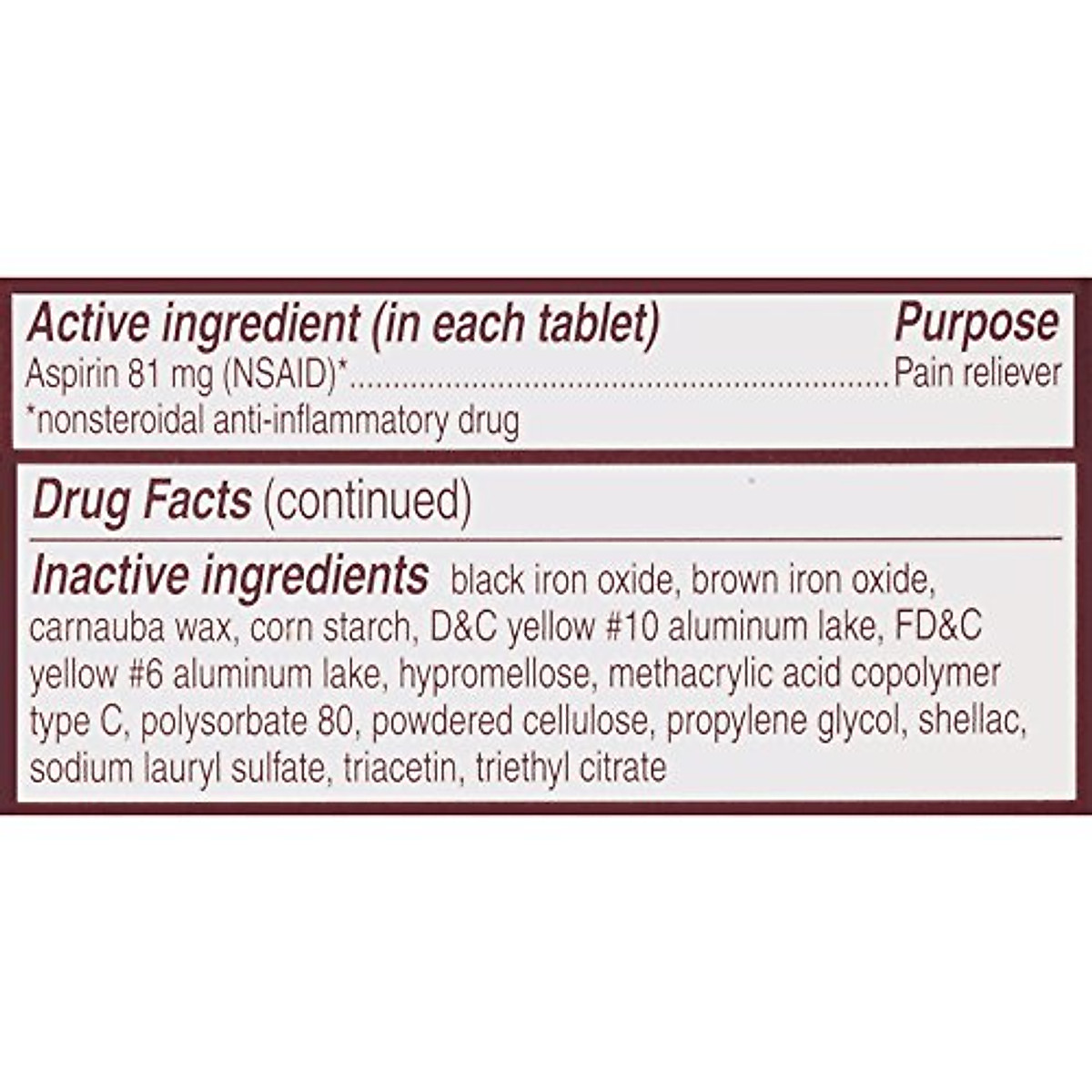 Aspirin Regimen Bayer, 81mg Enteric Coated Tablets, Pain Reliever/Fever Reducer, 120 Count