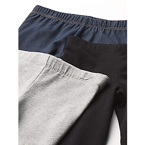 The Children's Place Baby Girls And Toddler Girls Leggings,Black/Smoke Gray/True Indigo 3 Pack,3T