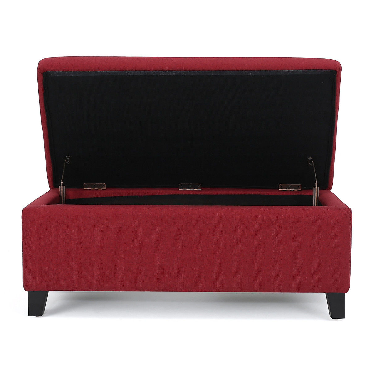 Christopher Knight Home Breanna Fabric Storage Ottoman, Deep Red