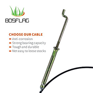 BOSFLAG 2 Pack 946-0897 Auger Clutch Cable Replaces MTD 946-0897 Auger Cable, 946 0897, 9460897, MTD 746-0897, 746 0897, 7460897, 746-0897A, 746 0897A for MTD SB855, SB550, SB750, SB630 Snowblowers