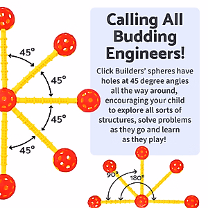 SUPA STEM Click Builders Kids Building Toys | 160 pcs Building Toys for Kids Ages 3-5, 6, 7 and Building Blocks for Kids Ages 4-8 | Educational Kids Construction Toys for 3 Year Old Boys and Girls +