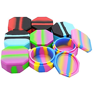 Pearwell 223ml Large Silicone Wax Concentrate Container 118ml 105ml Jars (16), Multicolor