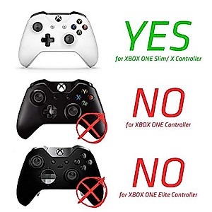 Replacement Full Housing Shell Faceplates Cover Plating Case with Bumper Trigger ABXY Button RT LT RB LB Dpad Buttons Set for Xbox One Slim for Xbox One S Controller (Black)