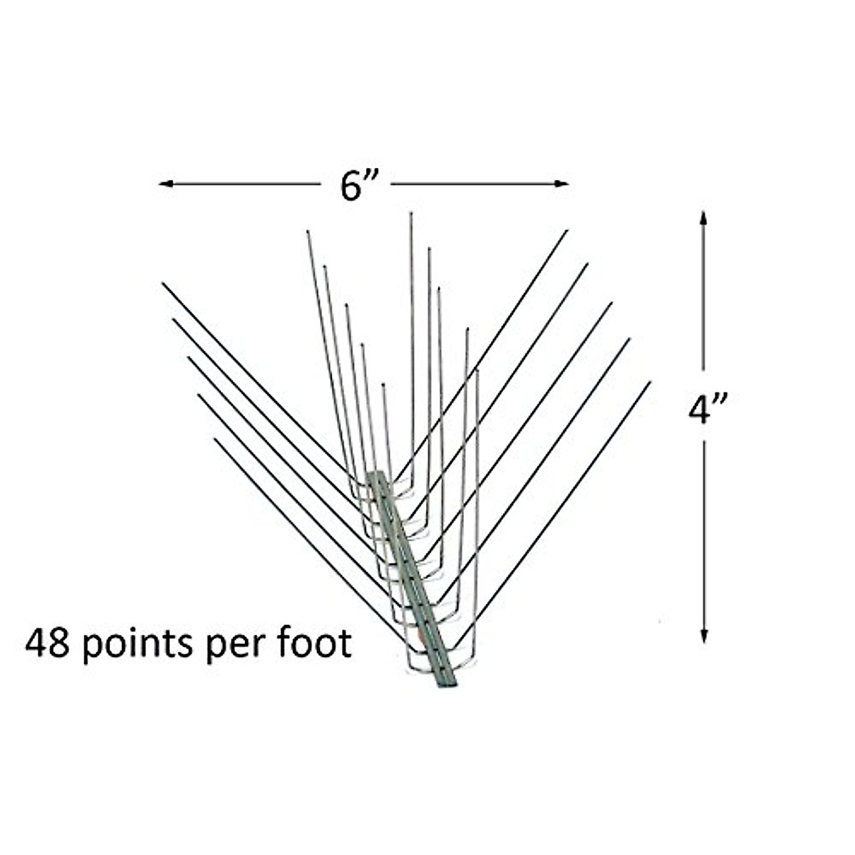 Nixalite Stainless Steel Bird Spikes E-Spike (8 Ft. (4-2 Ft. Strips))