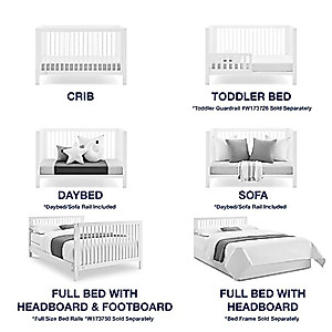 GAP babyGap Charlie 6-in-1 Convertible Crib - Greenguard Gold Certified, Bianca White