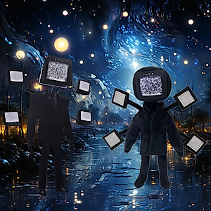 Nobior Skibidi Toilet Toy Plush,Cameraman Plush,Speakerman Plush.Fun and Whimsical Trio: Cameraman Plush, Skibidi Toilet Toy Plush, and Speakerman Plush Set for Kids and Collectors!