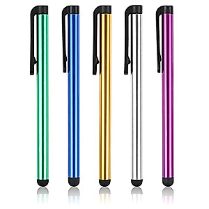 Evermarket Stylus Touch Screen Pen for iPad 2/3 3rd 4th iPad Air Pro iPhone 7 6s 6 Plus 4 4S 5 5S 5C SE iPod Touch (Pack of 5)