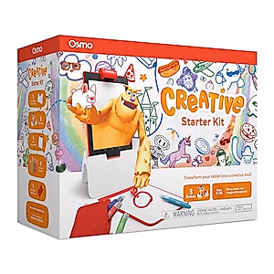 Osmo Creative Starter Kit - 3 Educational STEM Games for Ages 5-10, Drawing & Physics - For Fire Tablets