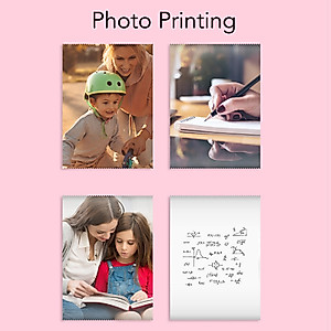 Pocket Printer Machine, Mini Printer Machine Rechargeable for Journal (White)