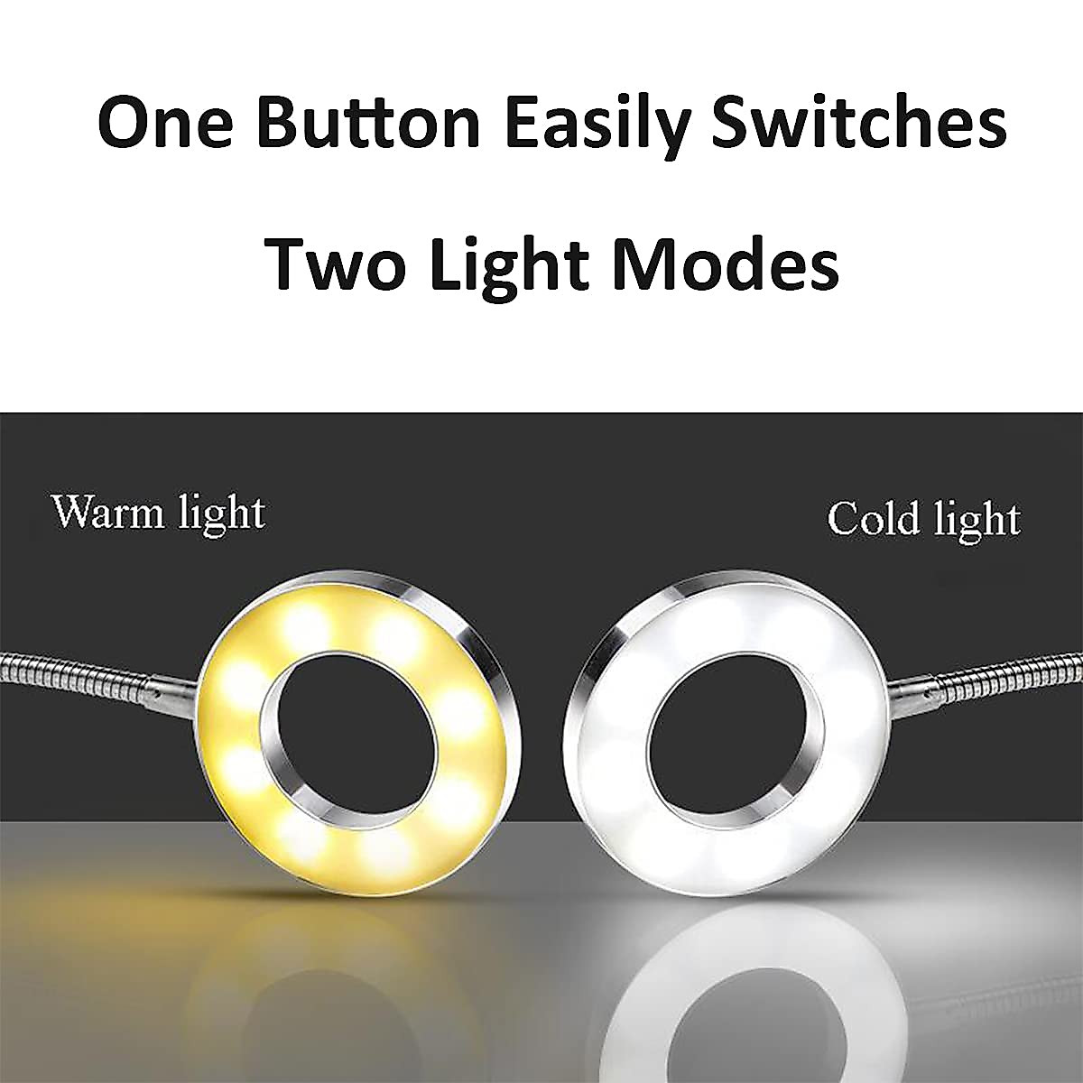 MICPANG Clip On Light Desk Lamp Led Table Clamp for Microblading Permanent Makeup Tattoo Eye Protection USB Reading Light with Adjustable Arm 2 Light Modes Suitable for Skincare Beauty Salon Manicure