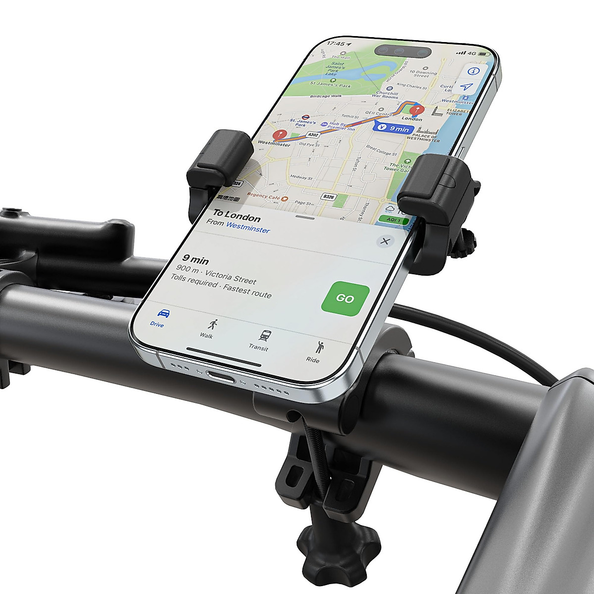 UPPEL Bike Phone Mount 360° Rotatable Bike Phone Holder Universal Cell Phone Bicycle Stand for iPhone and More 3.5-7 inch Cellphone - 2.1-3.5 in Width-Black