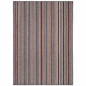 Garland Rug Carnival Area Rug, 5-Feet by 7-Feet, Random Multi-Color Stripes