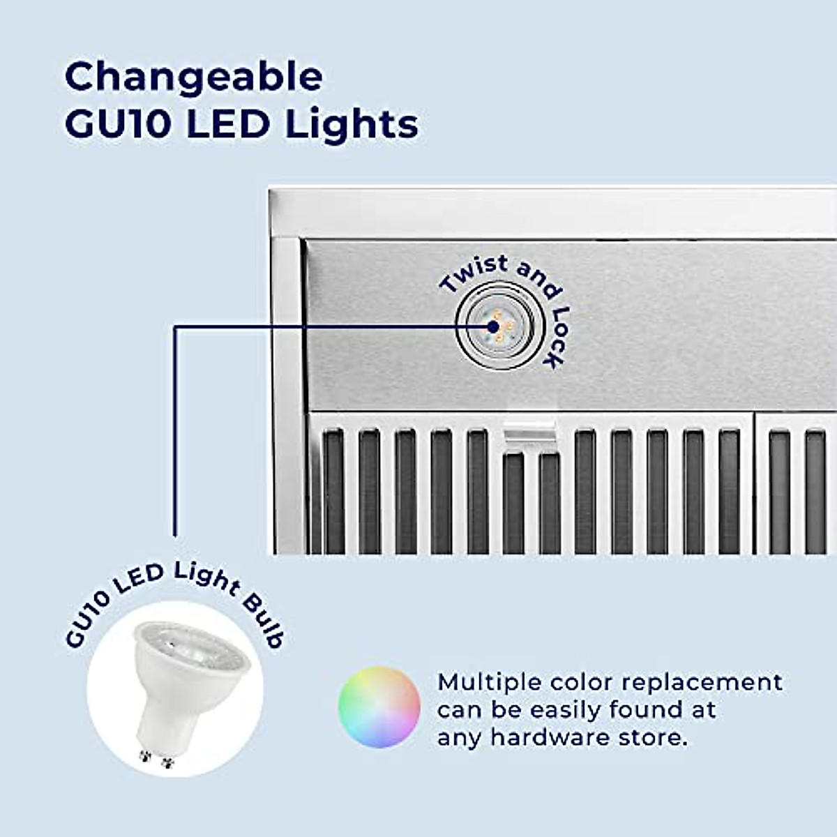 Hauslane | Chef Series 30" PS18 Under Cabinet Range Hood, Stainless Steel | Pro Performance | Contemporary Design, Touch Screen, Dishwasher Safe Baffle Filters, LED Lamps, 3-Way Venting