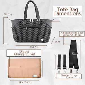 Diaper Bag Tote Baby Nappy Changing Bag Multifunction Large Baby Travel Handbag for Mom (Olive)