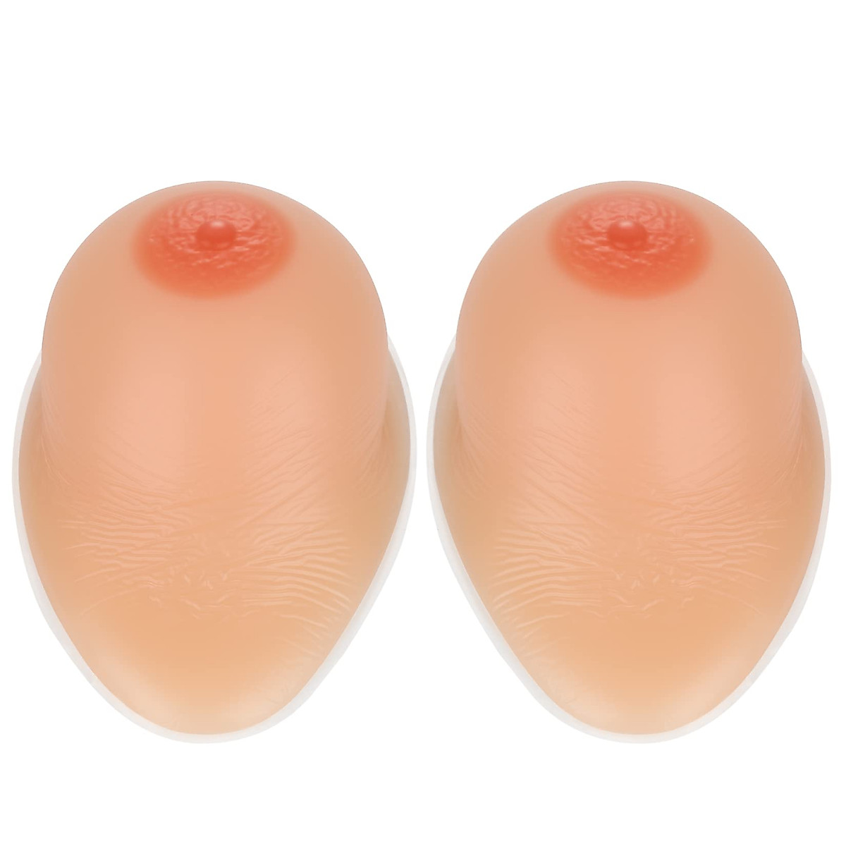 Vollence B Cup Long Tail Shape Silicone Breast Forms Fake Boobs Crossdresser Transgender Cosplay Mastectomy Prosthesis Bra Pad Enhancers
