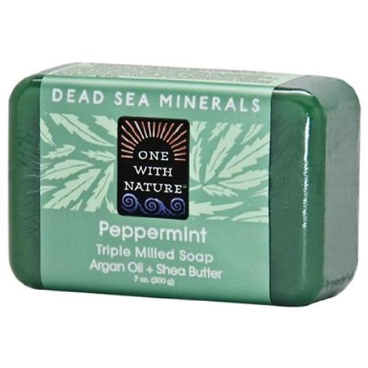 One With Nature Peppermint Dead Sea Mineral Soap, 7 Ounce Bar